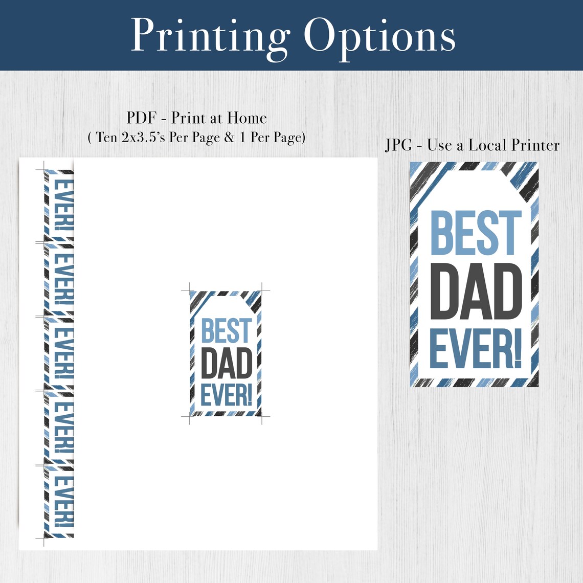 Printable Best Dad Ever Fathers Day Favor Gift Tag - Etsy