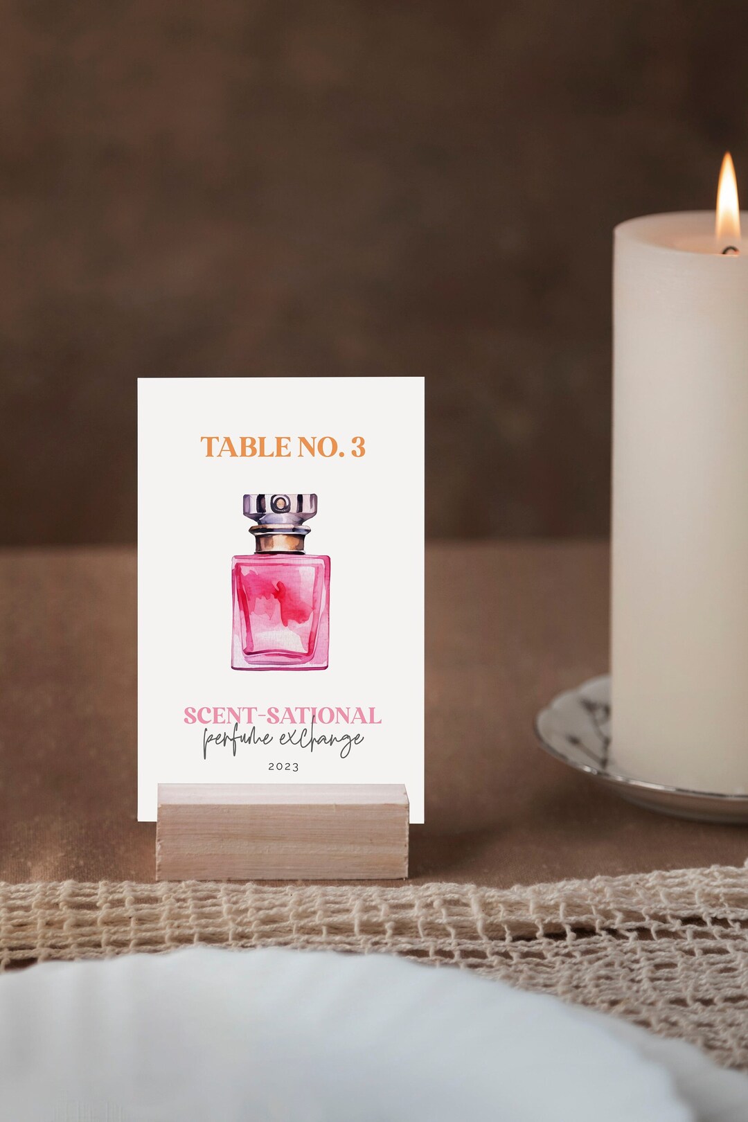 Editable Perfume & Cocktails Table Number Martini Fragrance Themed ...