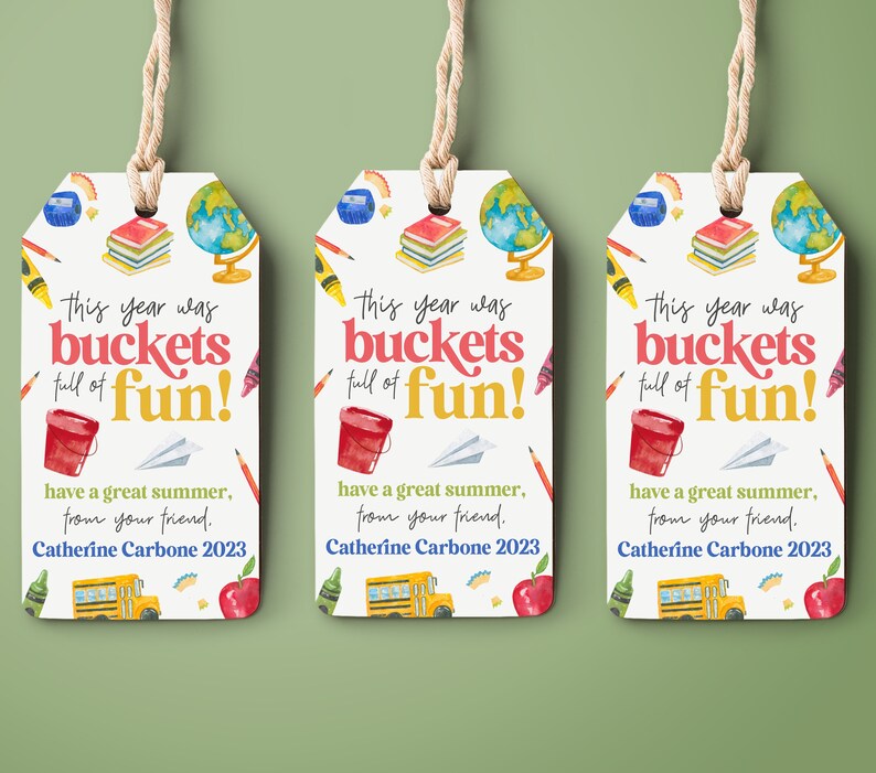 Editable End of School Gift Tag Template Teacher Class Staff Student ...