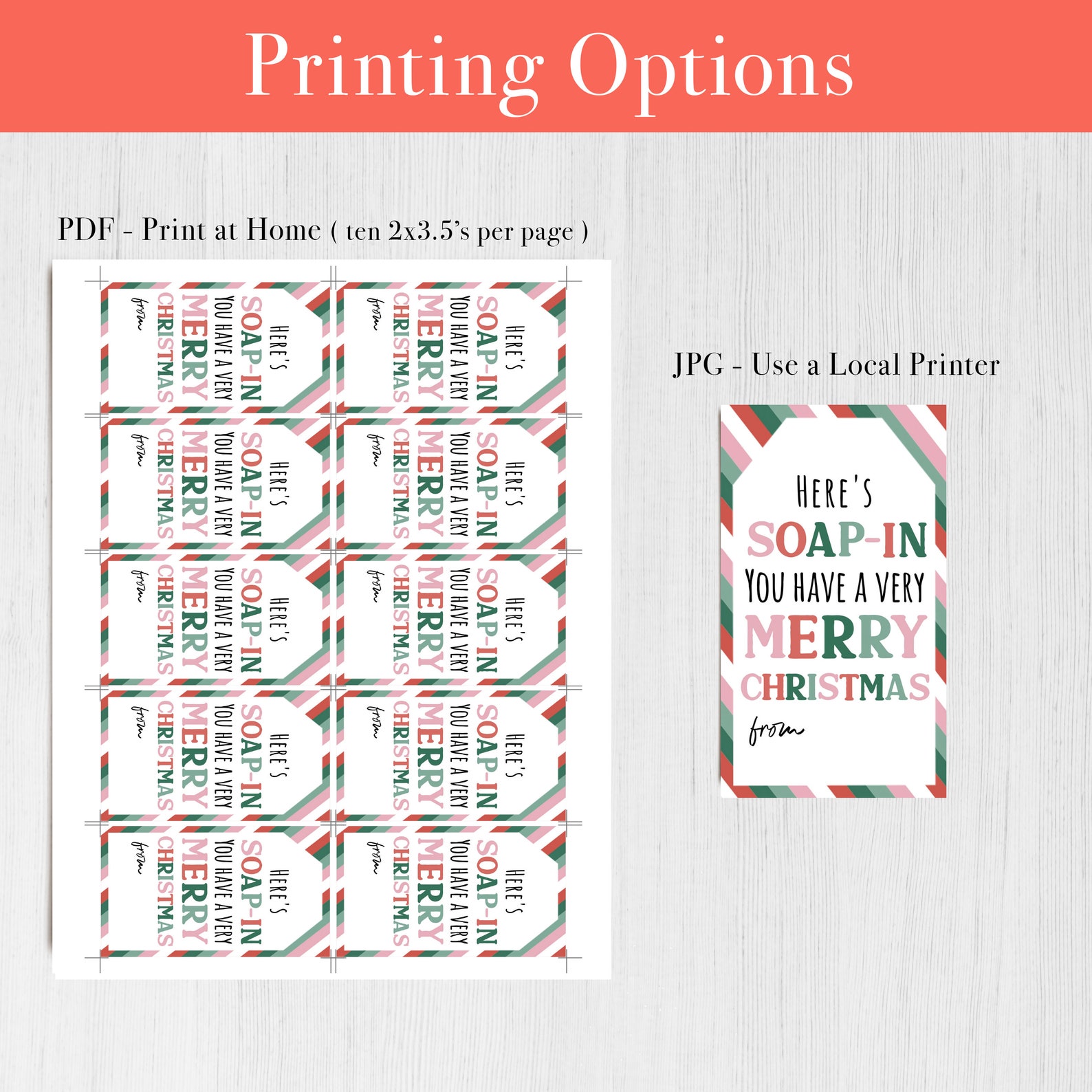 Holiday Teacher Printable Gift Tag Red | Soapin You Have a Merry ...