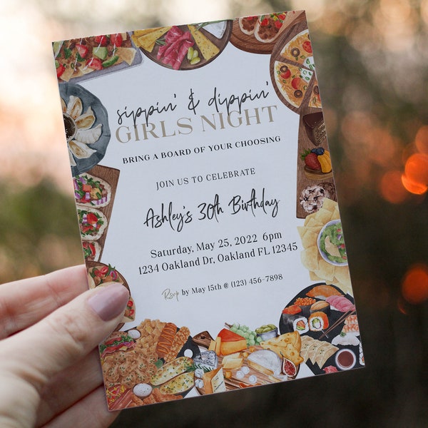 Byob Charcuterie Board Party Invitation - Etsy