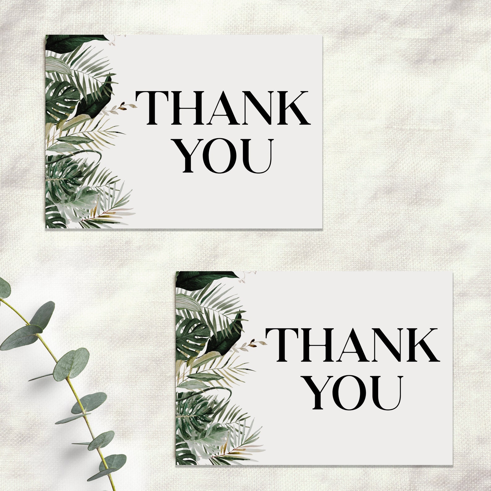 Printable Tropical Thank You Card Bachelorette Bridal Shower Tropic ...