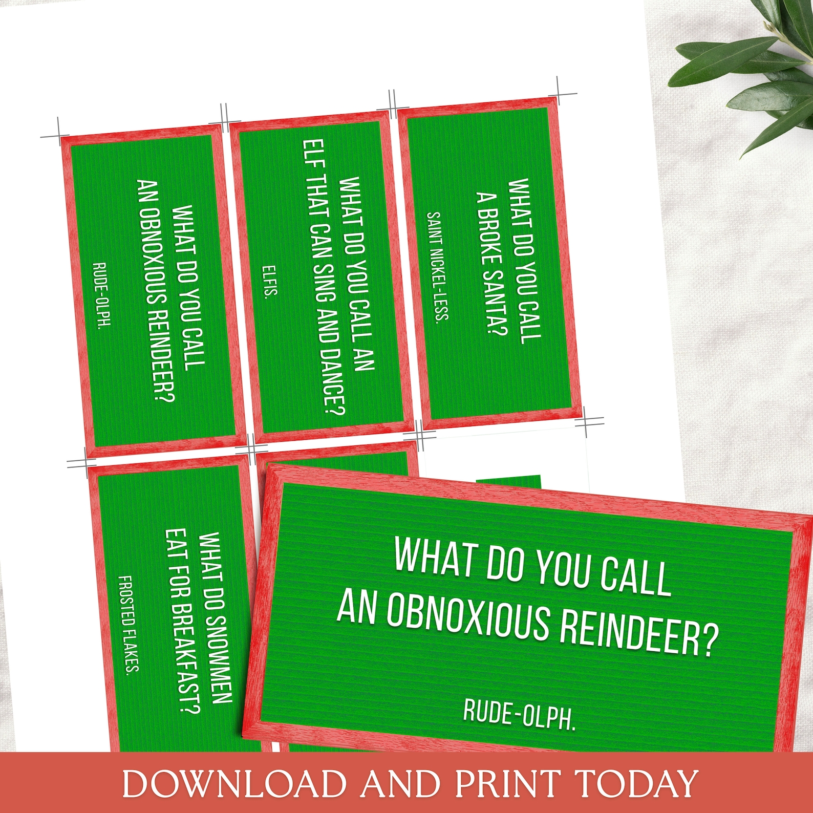 Printable Elf Letterboards Bundle Set of 5 Instant Download - Etsy