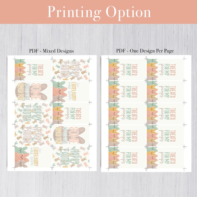 Printable Easter Basket Gift Tags Boho Set of 5 Bundle | Etsy