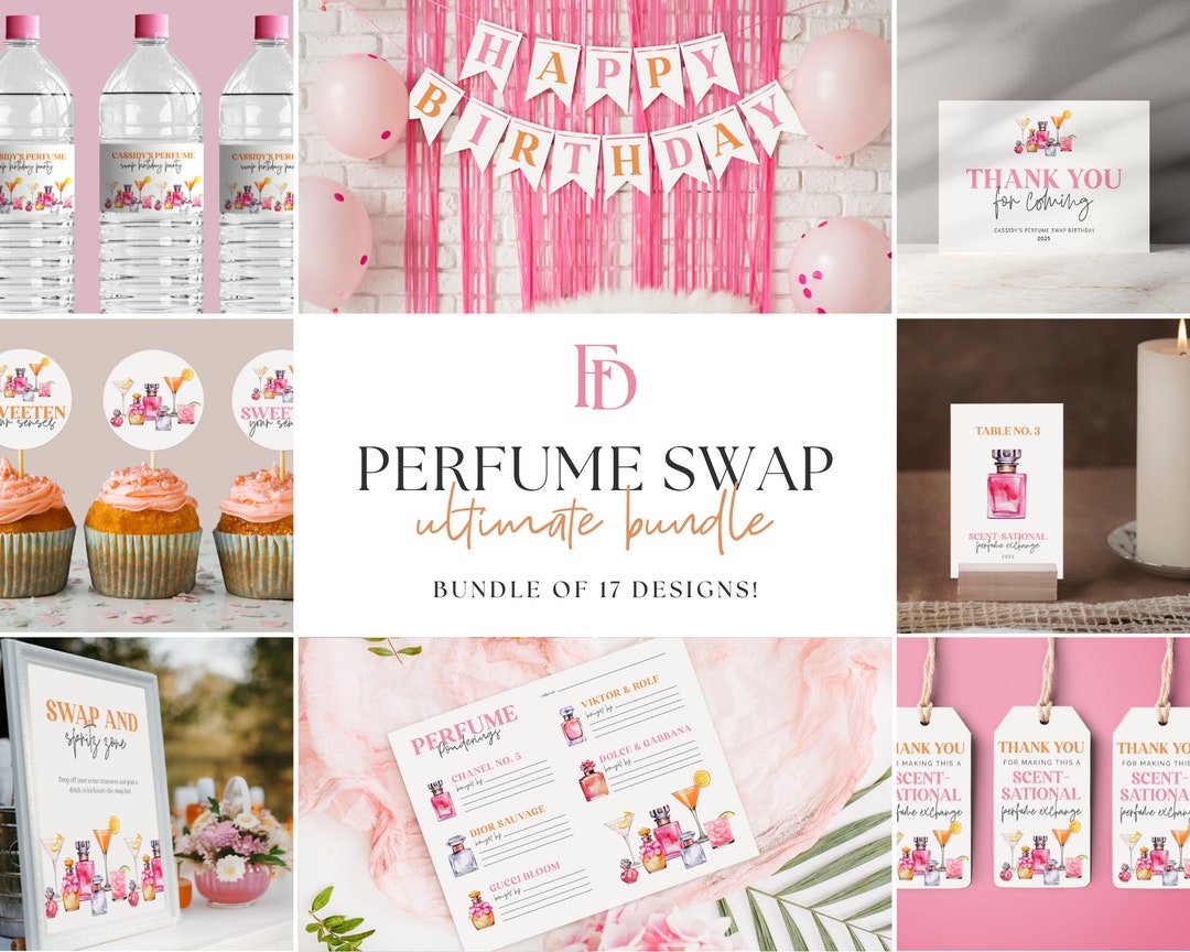 Editable FULL Template Party Bundle Martini Perfume PACK 17 Perfume ...