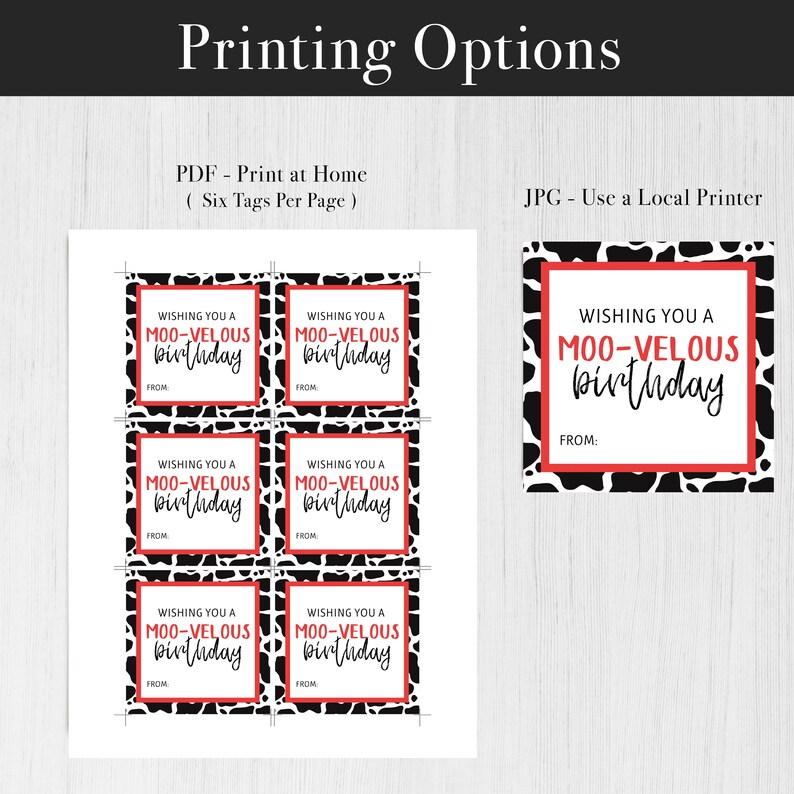 Printable Fast Food Gift Tag Idea Printable Birthday Square - Etsy