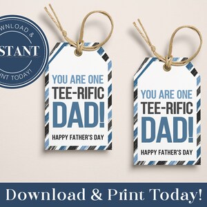 Printable You Are One Terrific Dad Father’s Day Favor Gift Tag ...