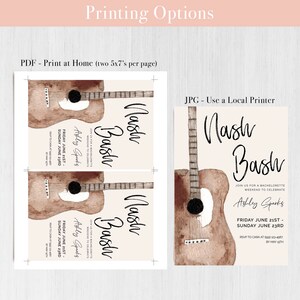 Editable Nash Bash Invitation | Printable Nashville Bachelorette Invite ...