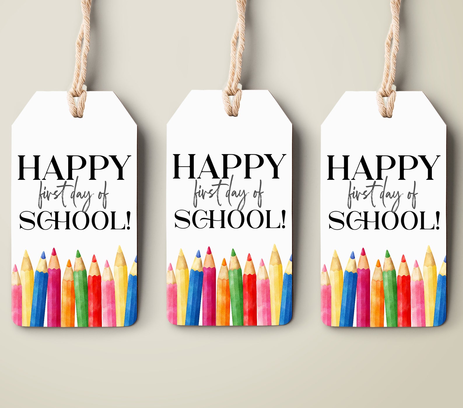 Printable First Day of School Gift Tag Teacher Back to School - Etsy