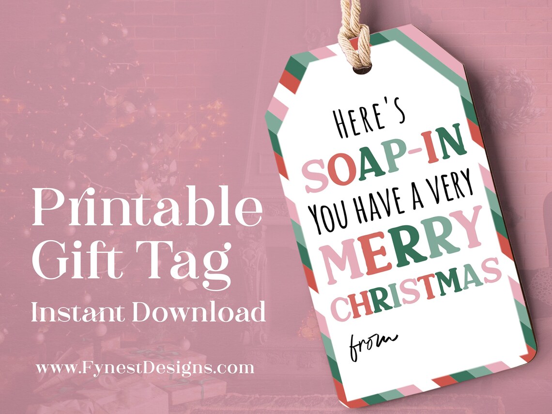 Holiday Teacher Printable Gift Tag Red Soapin You Have a - Etsy