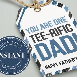 Printable You Are One Terrific Dad Father’s Day Favor Gift Tag ...