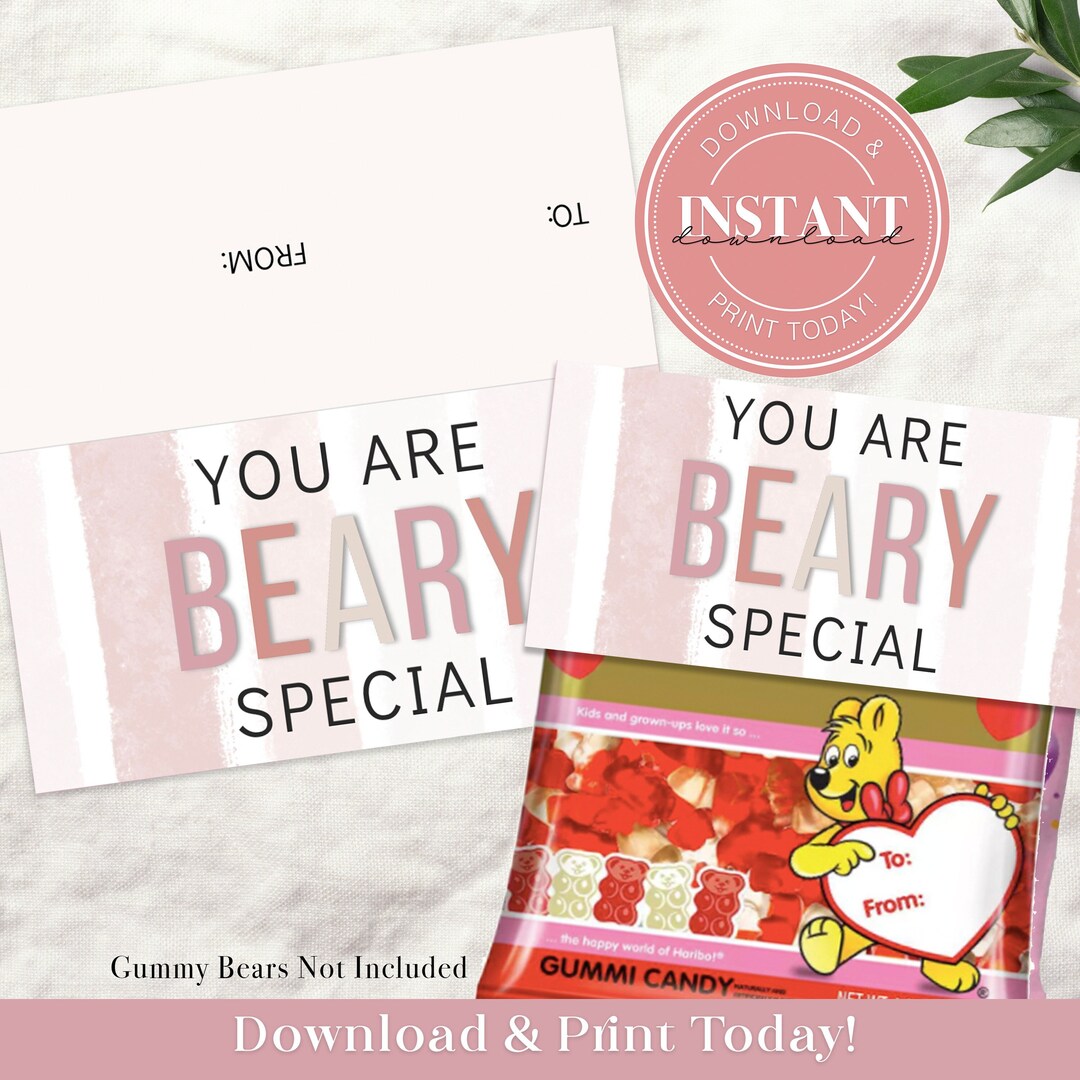 You Are Beary Special Vday Bag Toppers Gummy Bears - Etsy
