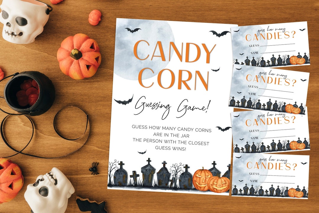 Halloween Guess How Many Candies Halloween Party Instant Download ...