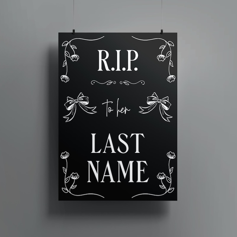 Rip to Her Last Name Invite - Etsy