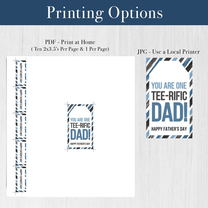 Printable You Are One Terrific Dad Father’s Day Favor Gift Tag ...