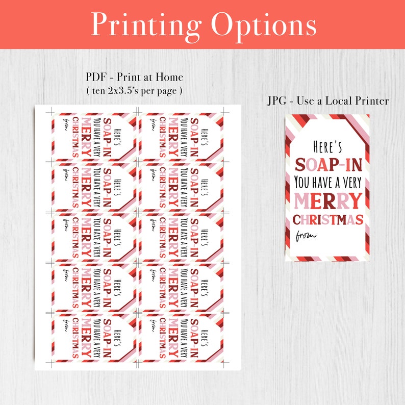 Holiday Teacher Printable Gift Tag Red | Soapin You Have a Merry ...