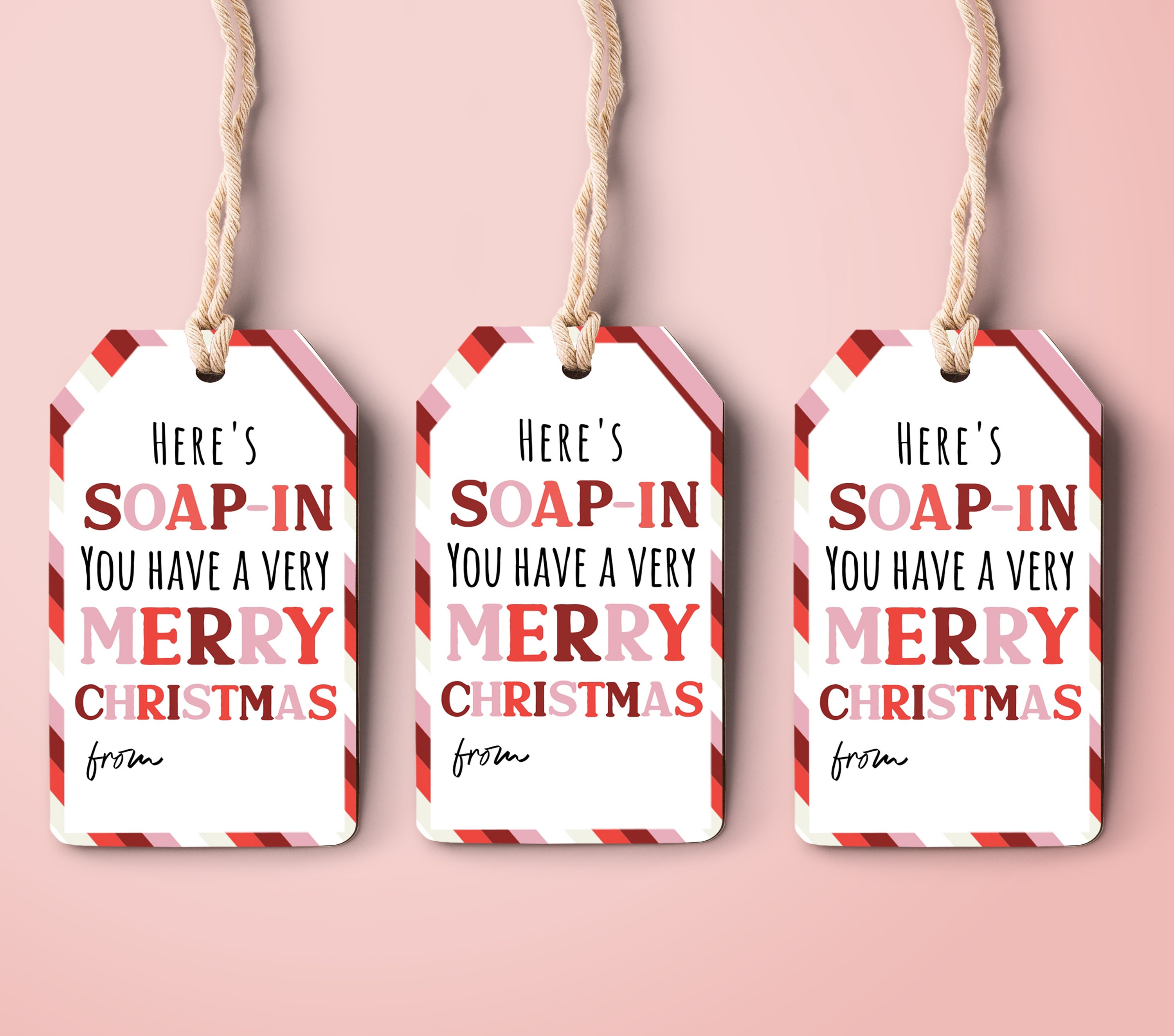 Holiday Teacher Printable Gift Tag Red | Soapin You Have a Merry ...