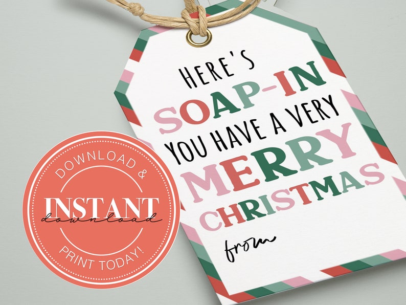 Holiday Teacher Printable Gift Tag Red Soapin You Have a - Etsy
