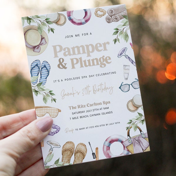 Spa Day Invitation - Etsy