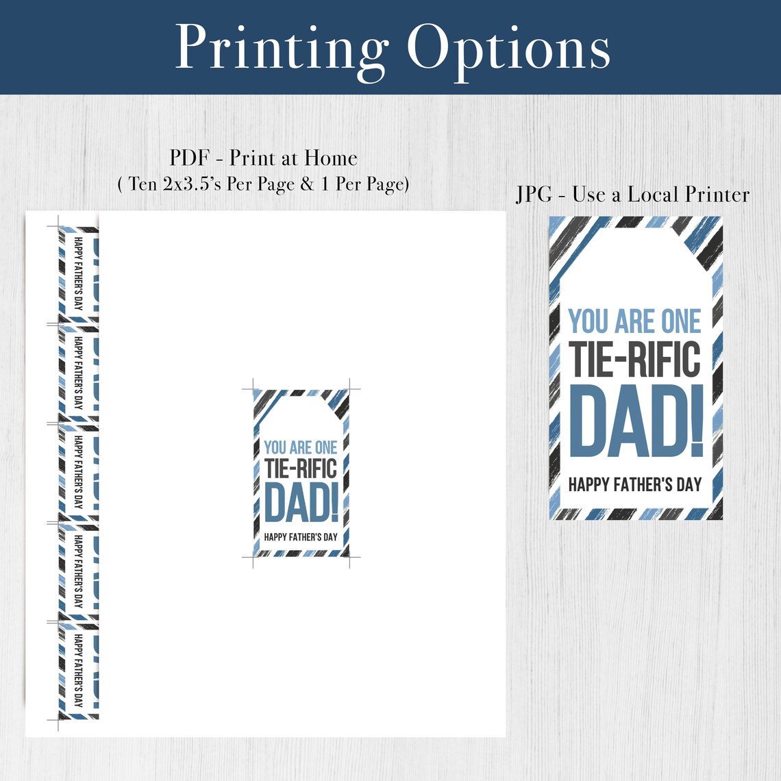 Printable You Are One Tie-rific Dad Fathers Day Favor Gift - Etsy