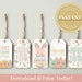 Printable Easter Basket Gift Tags Boho Set of 5 Bundle Easter Favor Tag ...