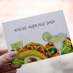 Printable Fathers Day Card From Adult Kid Son Daughter Nacho Average ...