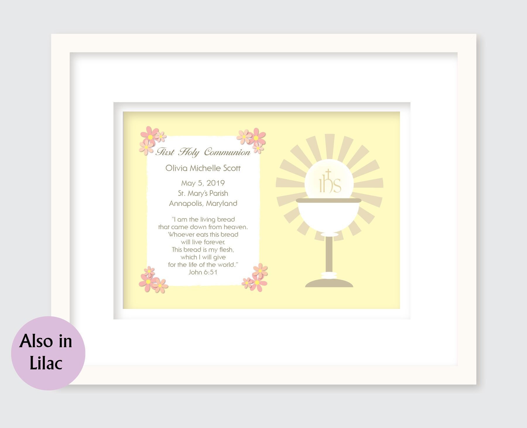 First Communion Gift First Communion Art Print - Etsy