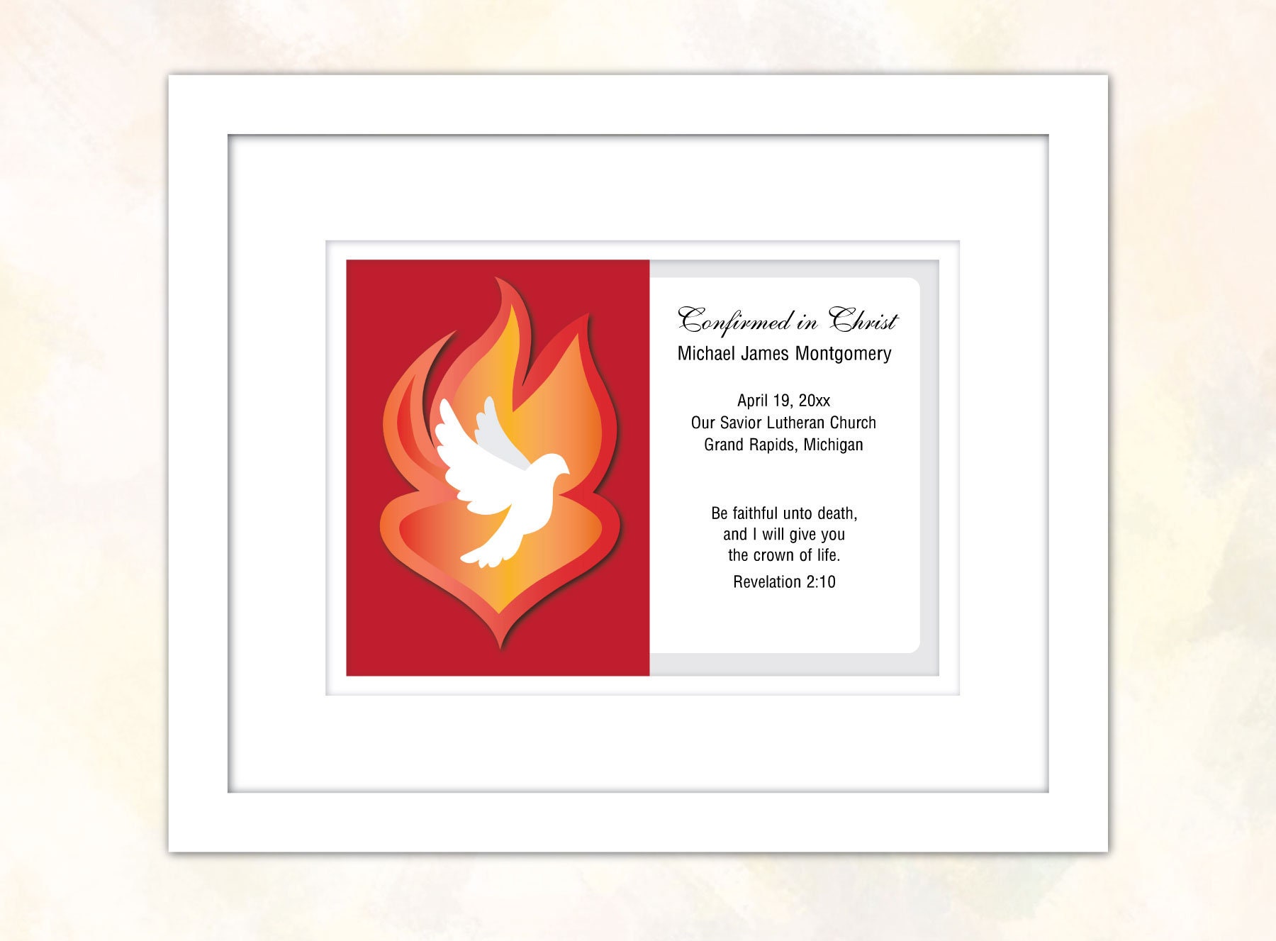 Confirmation Gift - Confirmation Art Print - Confirmation Verse ...