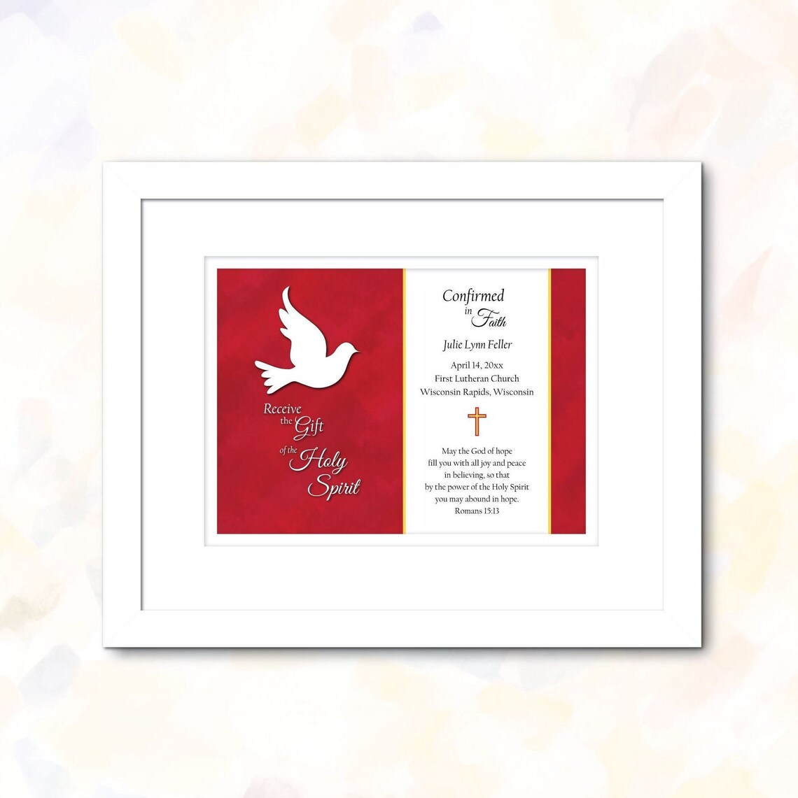 Confirmation Gift Confirmation Art Print Confirmation Verse ...
