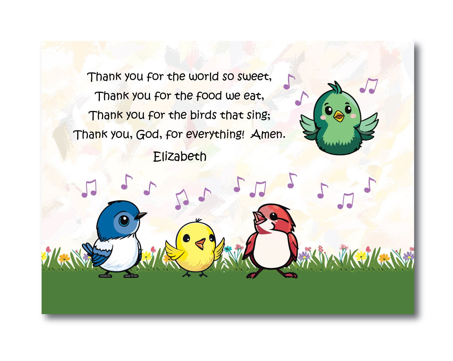 Bedtime Prayer Art Print, Birds That Sing, Nursery Wall Decor, Child's ...