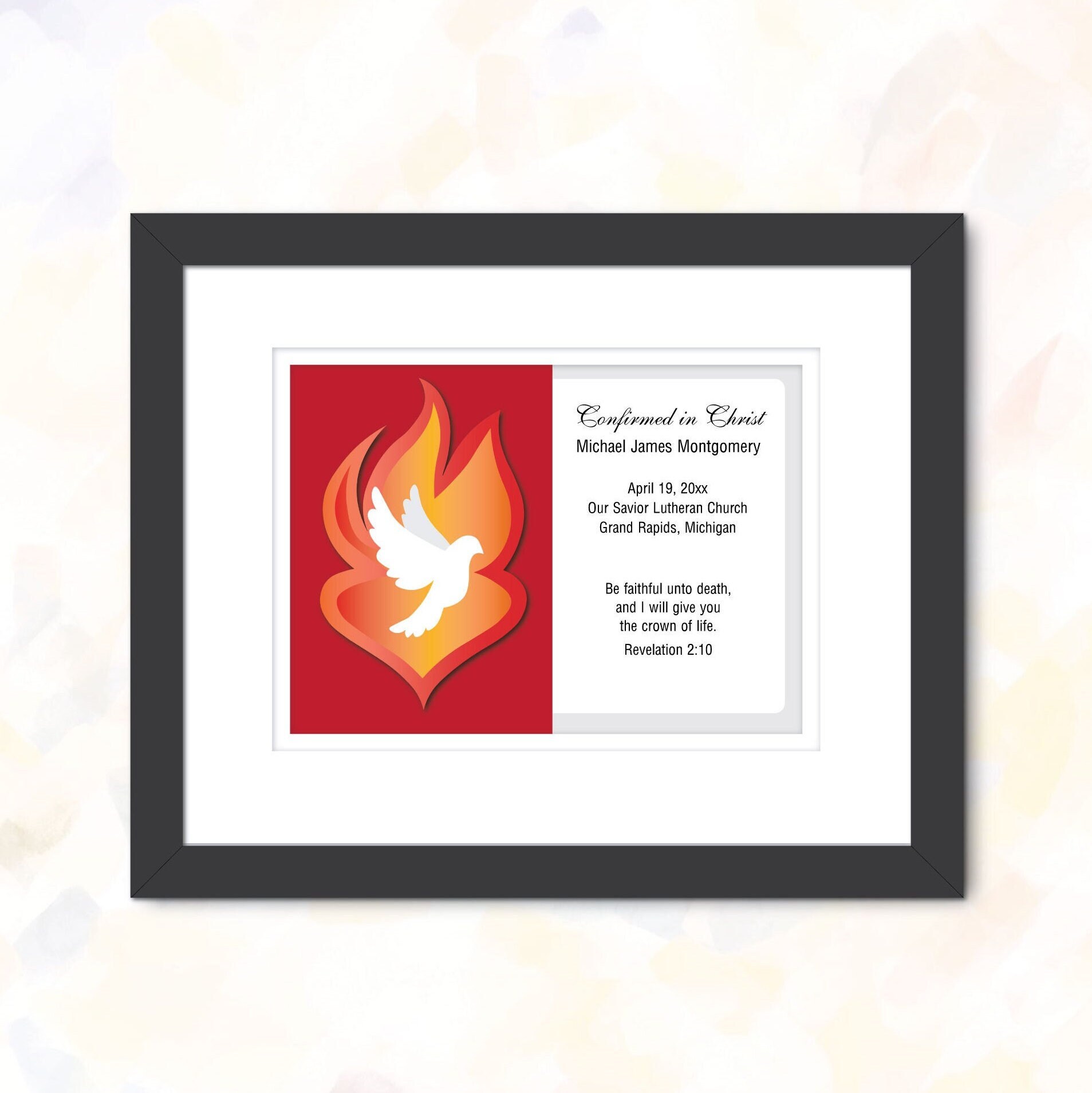 Confirmation Gift - Confirmation Art Print - Confirmation Verse ...