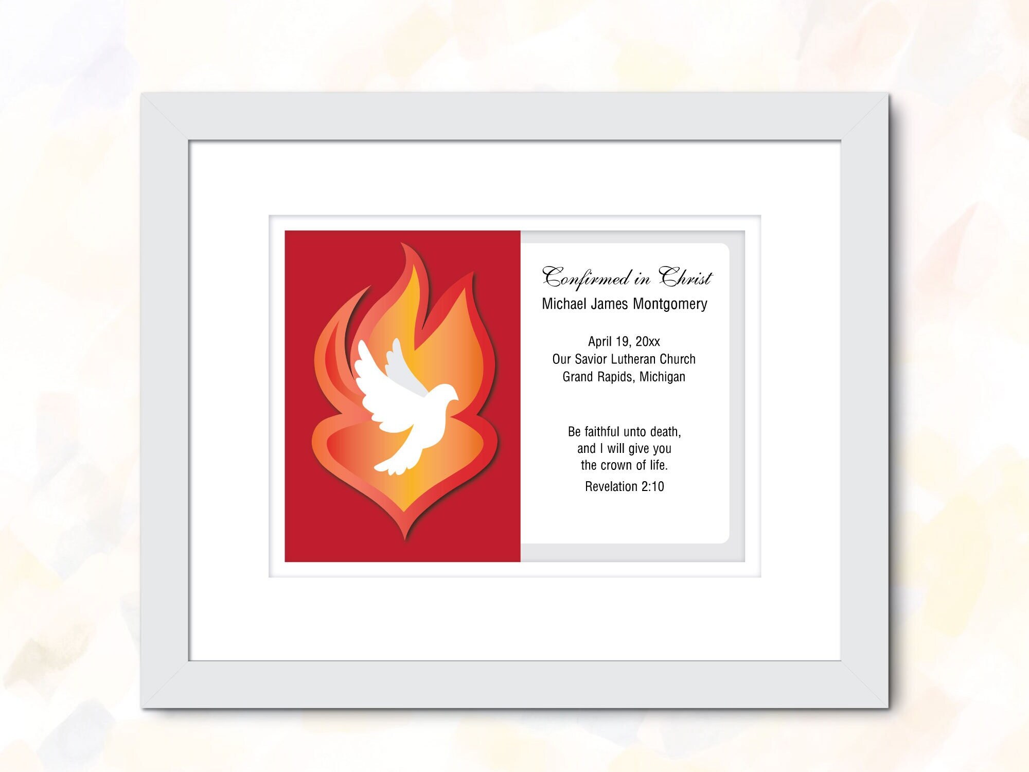 Confirmation Gift - Confirmation Art Print - Confirmation Verse ...