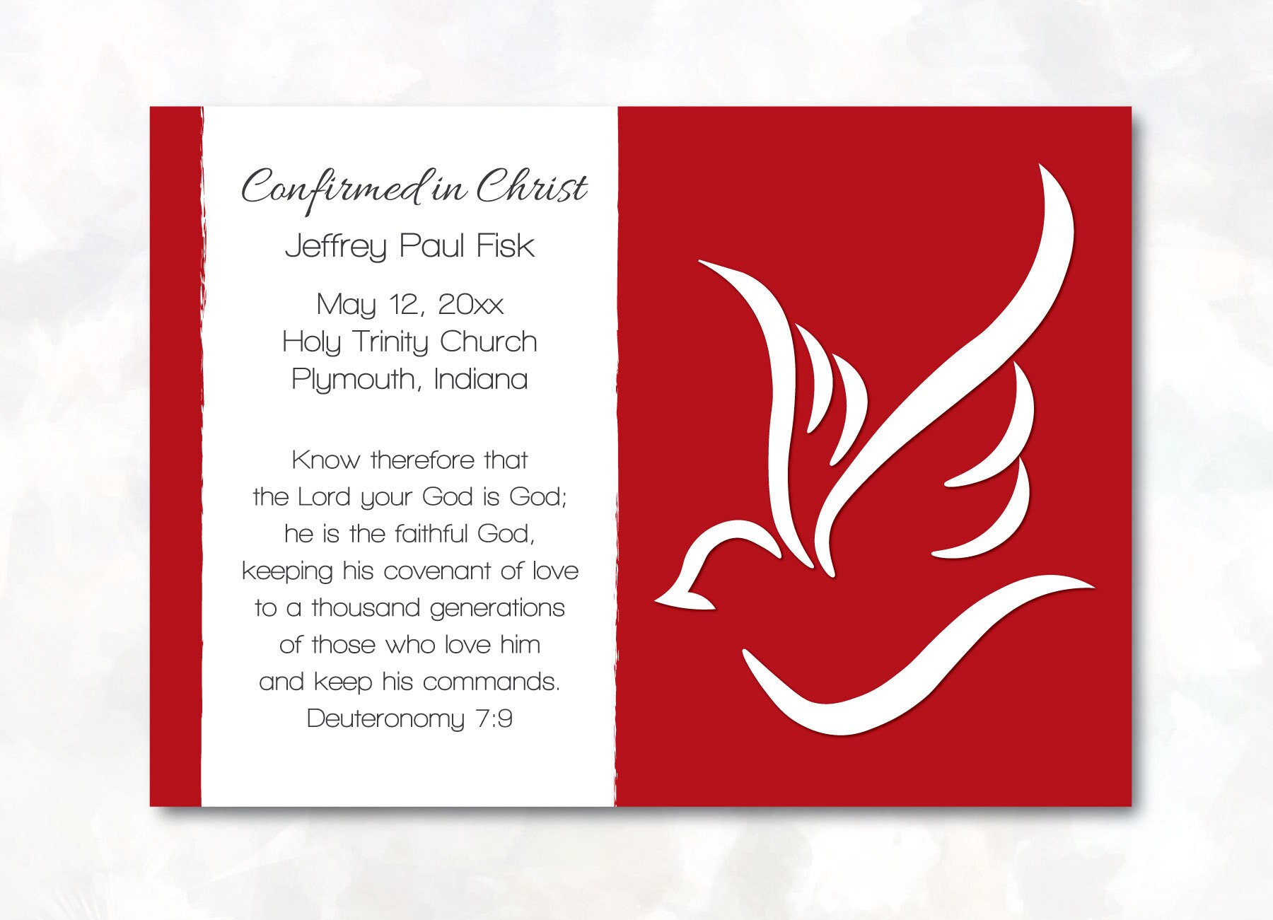 Personalized Confirmation Art Print – Dove Religious Gift - Etsy