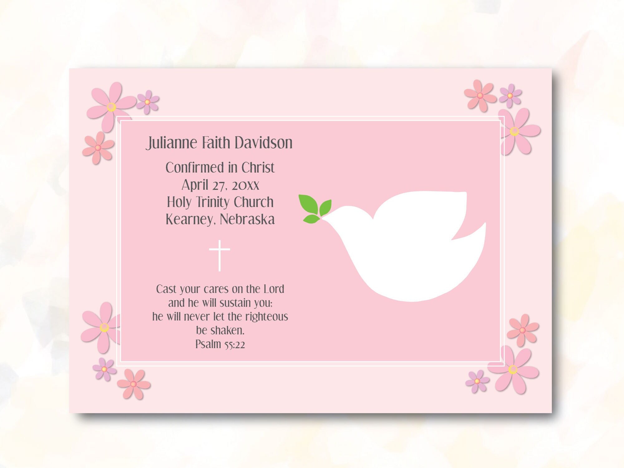 Confirmation Gift Confirmation Art Print Confirmation Verse ...