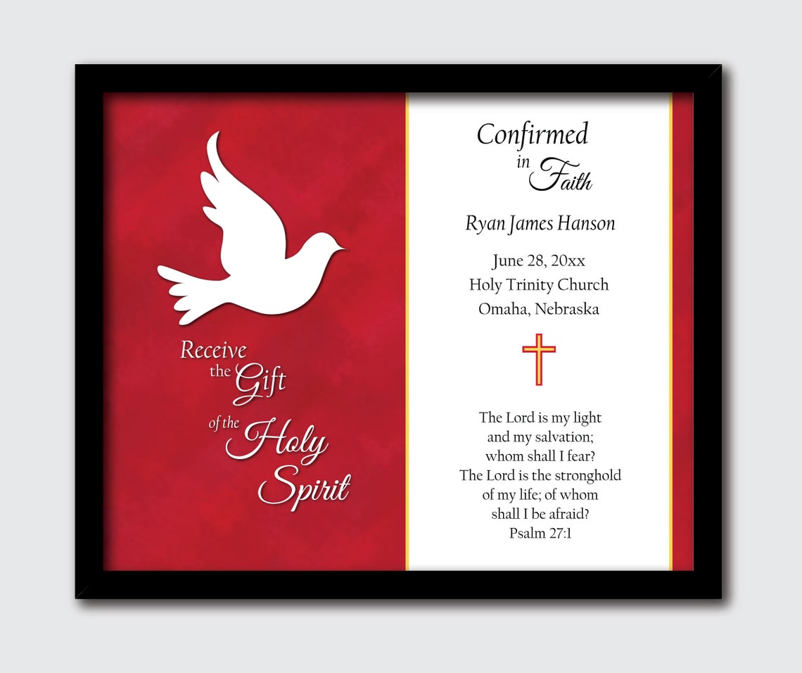 Confirmation Gift Confirmation Art Print Confirmation Verse ...