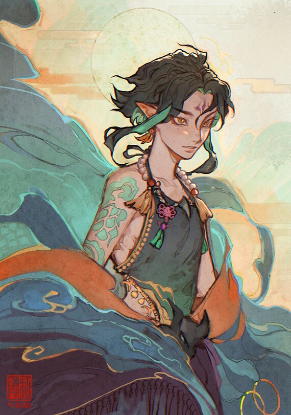 Genshin Impact Xiao Art Print - Etsy