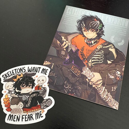 Percy Jackson Nico Di Angelo Skeleton Sticker - Etsy