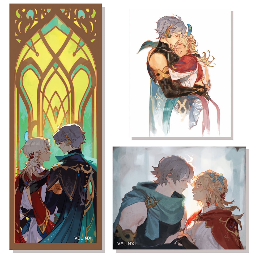 Genshin Impact - Haikaveh Kaveh and Alhaitham Postcard and Bookmark - Etsy