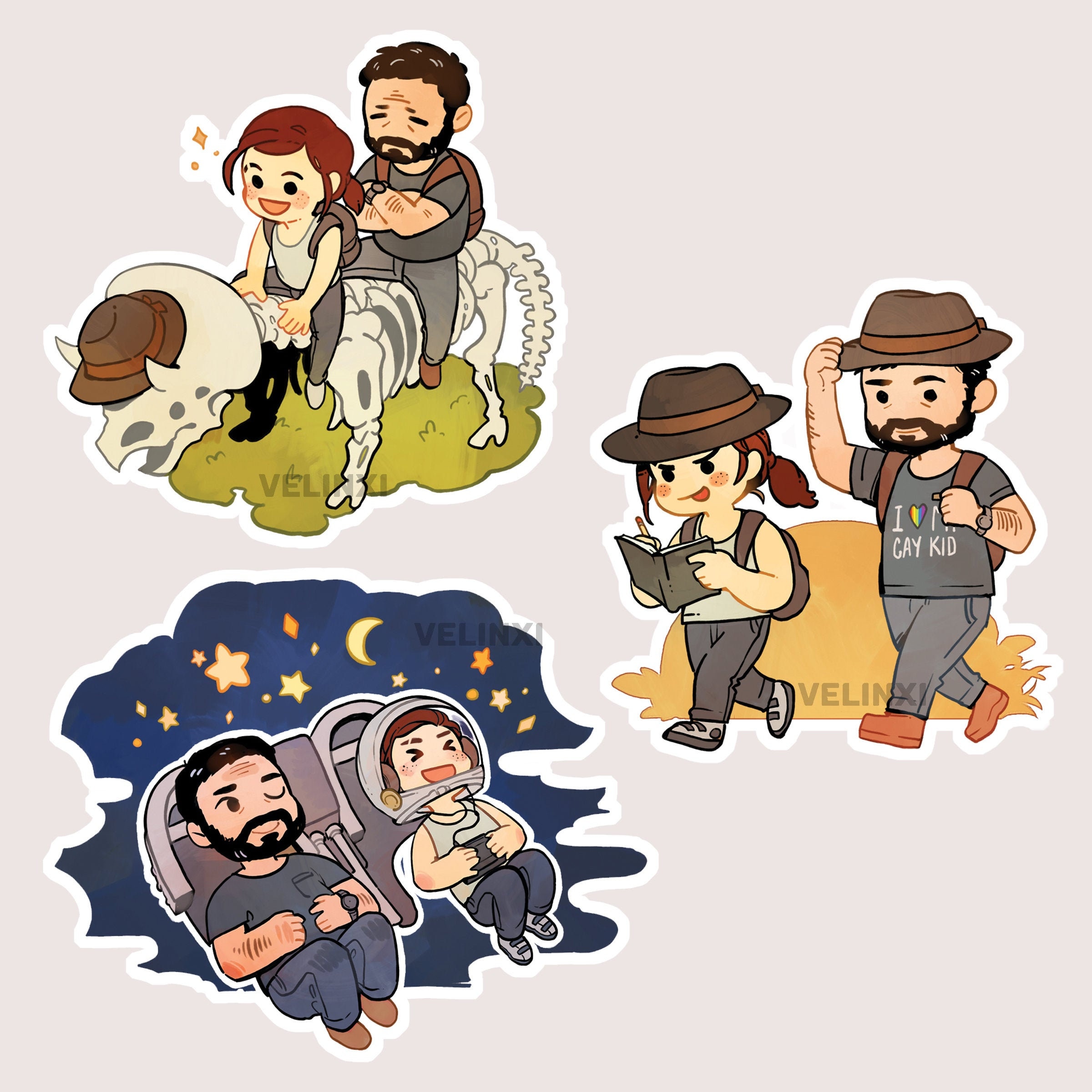 The Last of Us Part 2 TLOU Stickers joel and Ellie - Etsy