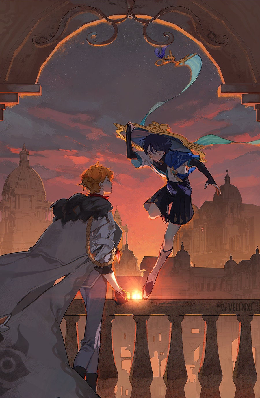 Genshin Impact- Childe and Scaramouche Chiscara Art Print - Etsy