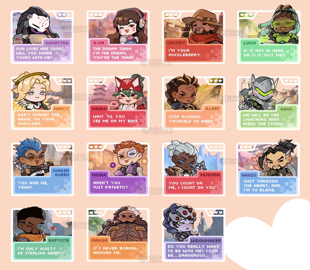 Overwatch Dating Sim Acrylic Pins - Etsy