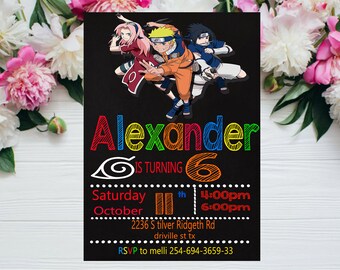 Naruto Invitation - Etsy