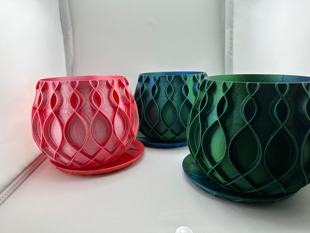 3D Printed Flower Pot - Etsy