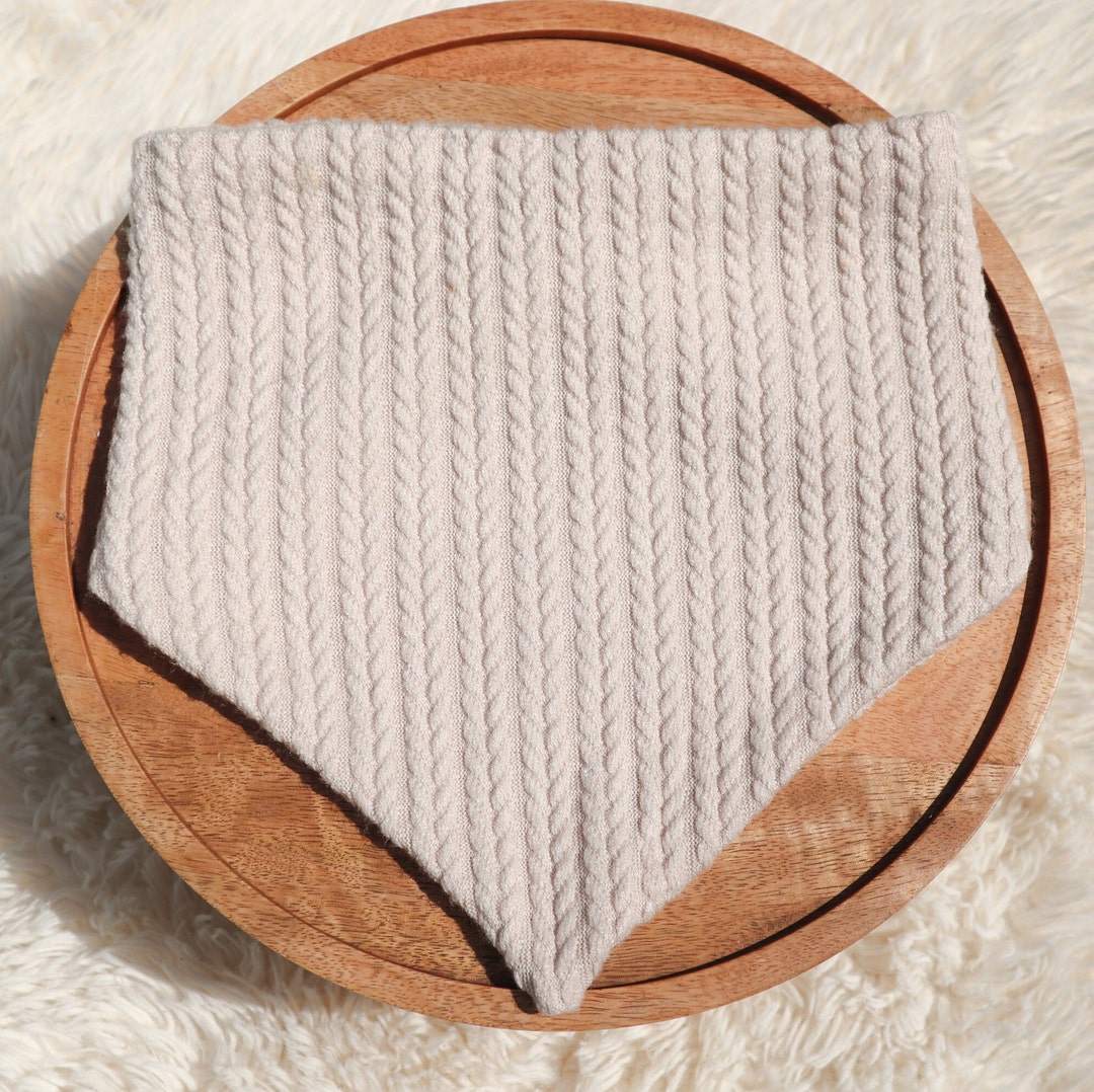 Cream Sweater Weather Bandana Snap on Bandana Fall/winter Bandana Pet ...