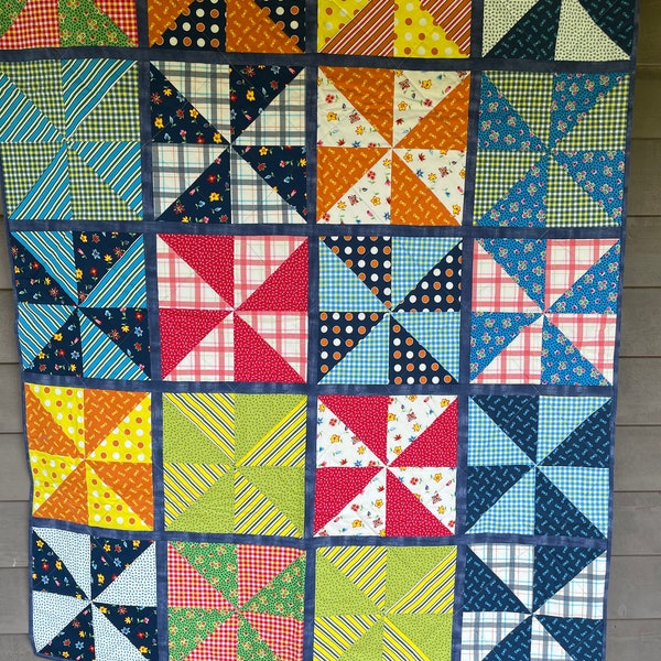 Pinwheel Quilt - Etsy