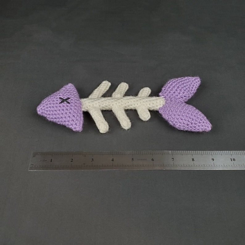 Kitten Play Fish Bones Toy Amigurumi | Etsy