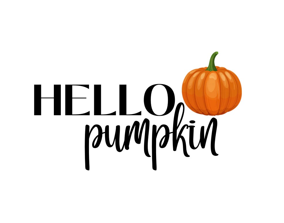 HELLO Pumpkin Digital File - Etsy