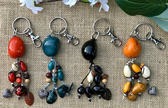 Keychain Eco-friendly Tagua Nut Keychain Tagua Seed | Etsy