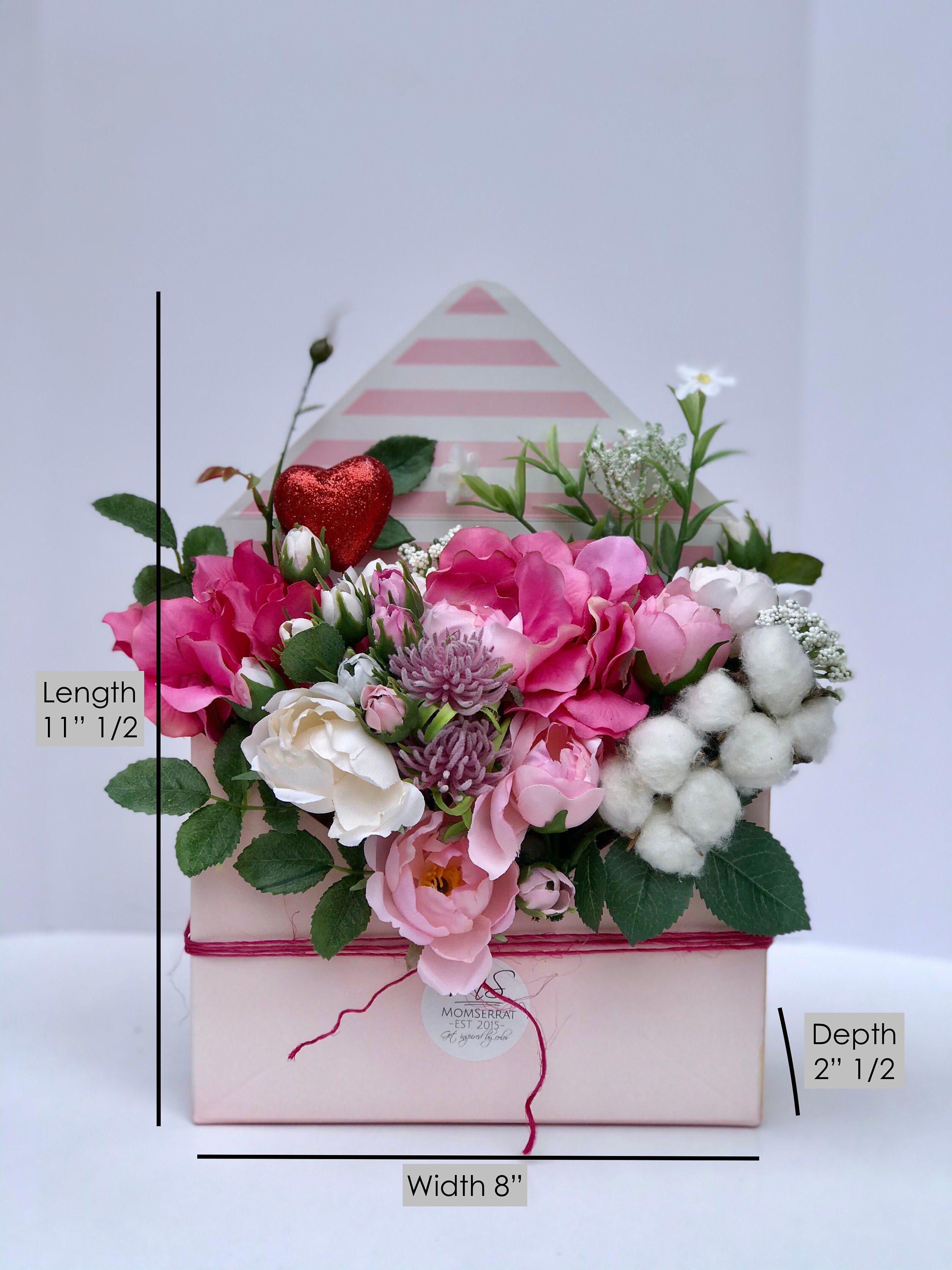 Silk Floral Arrangement in an Envelope Box Spring Floral - Etsy