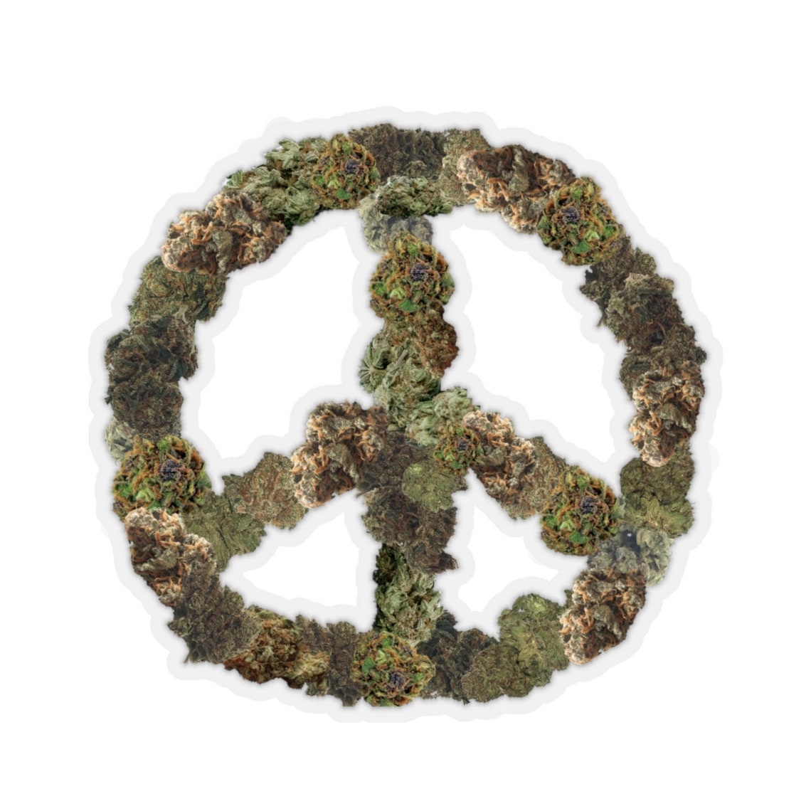 420 Cannabis Peace Sign Marijuana Sticker Decal | Etsy